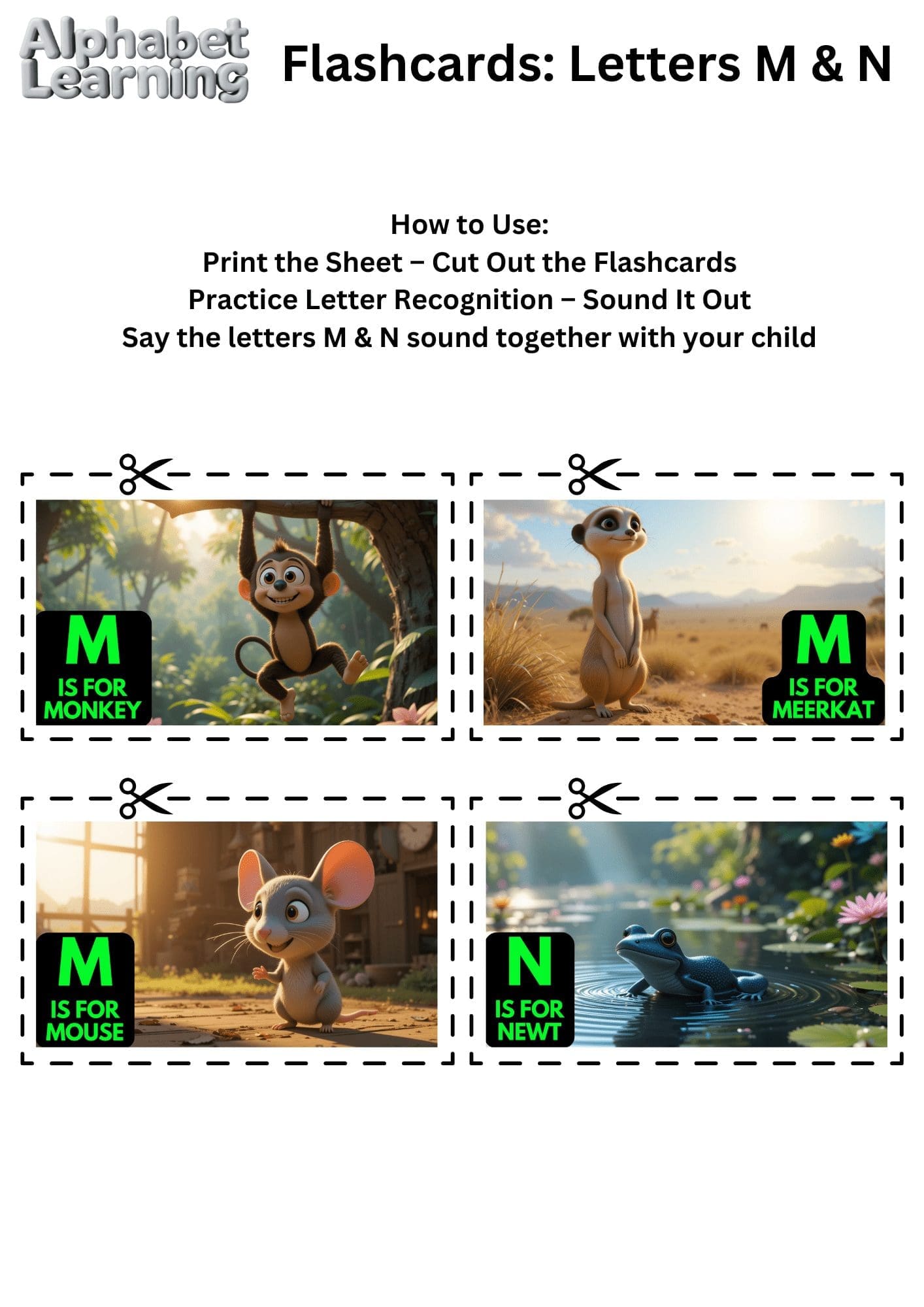 The Letters M & N | Alphabet Learning