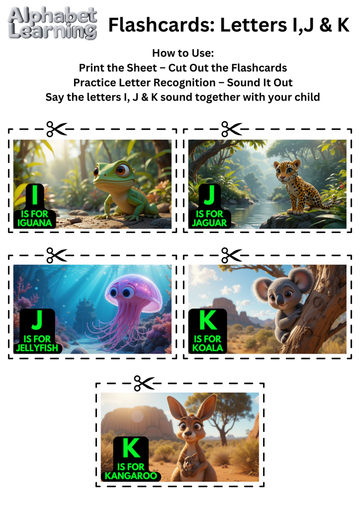 The Letters I J & K | Alphabet Learning